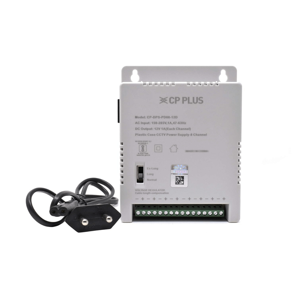 CP Plus 12V 10Amp 8 Channel Fiber SMPS – Trex Plus
