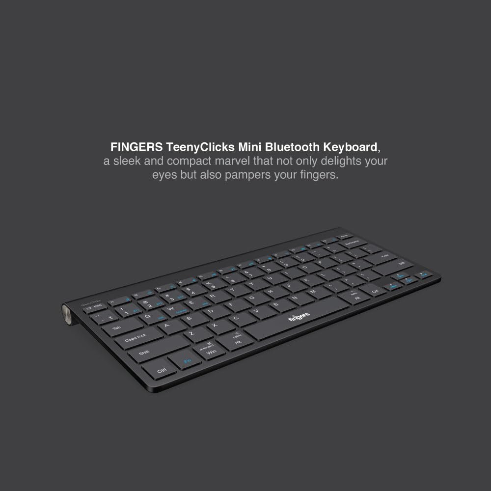 FINGERS TeenyClicks Wireless Mini Bluetooth Keyboard – 3-in-1, 45 Days ...