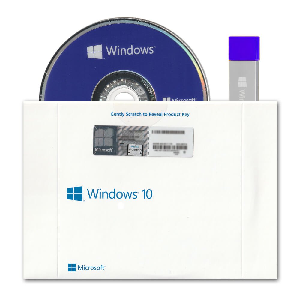 Microsoft Windows 10 Pro English 64 Bit DVD & Bootable Pendrive ...
