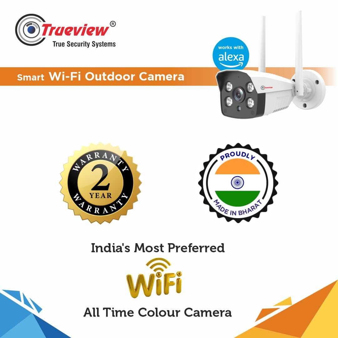 Trueview T18077 3MP Smart WiFi IP Bullet CCTV Camera, All-Time Color ...